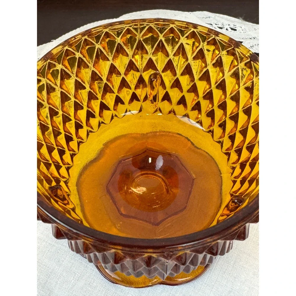 Accents | Vintage Indiana Glass Diamond Fairy Lamp Base No Chips Or ...